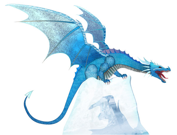 CryoDragon Ice Dragon on Iceberg Facing Right | CryoDragon | Kitchener ...