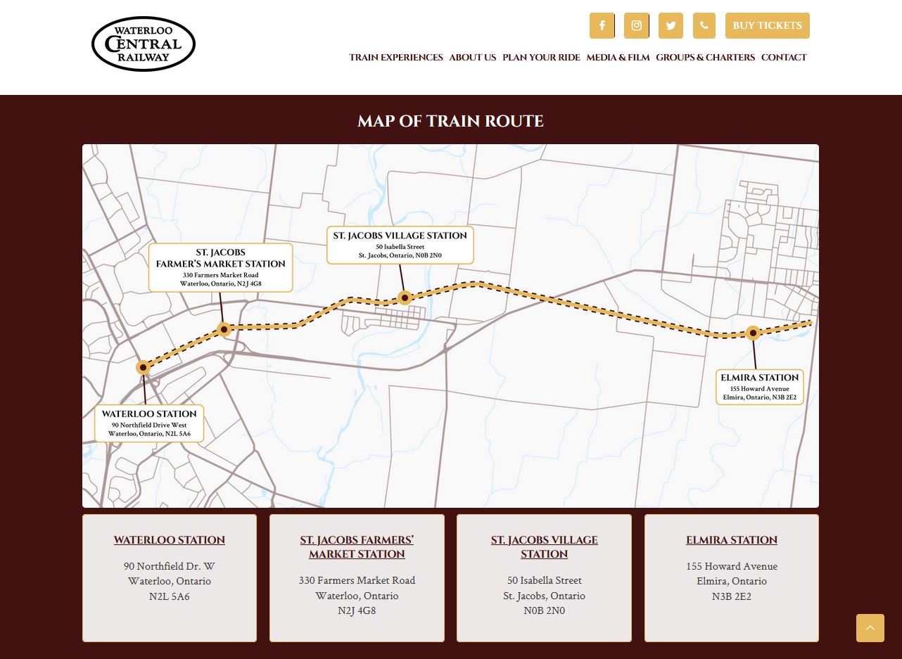 CryoDragon Kitchener Waterloo Website Design Waterloo Central Railway ...