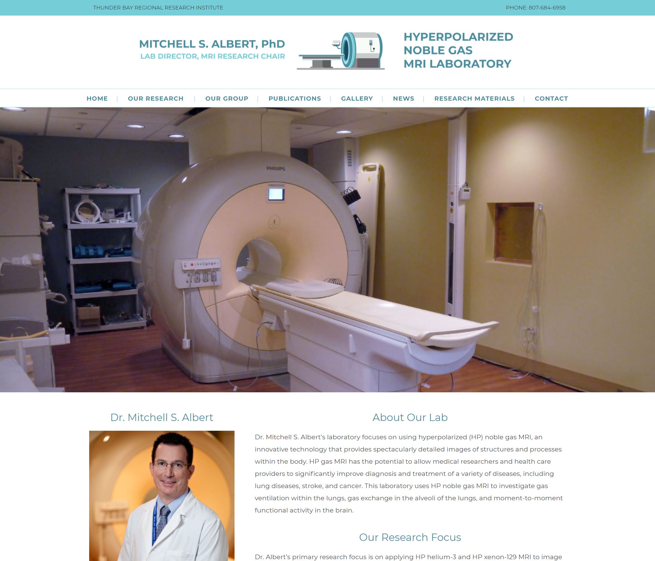 CryoDragon Ontario Website Design - HP Gas MRI Lab Homepage ...